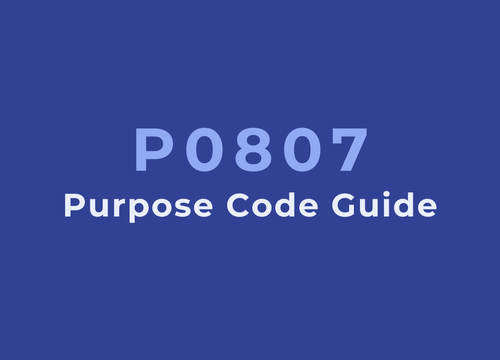 P0807 Purpose Code: Off-site IT Services Export Remittance