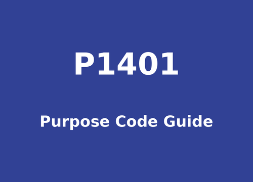 P1401 Purpose Code: A Complete Guide